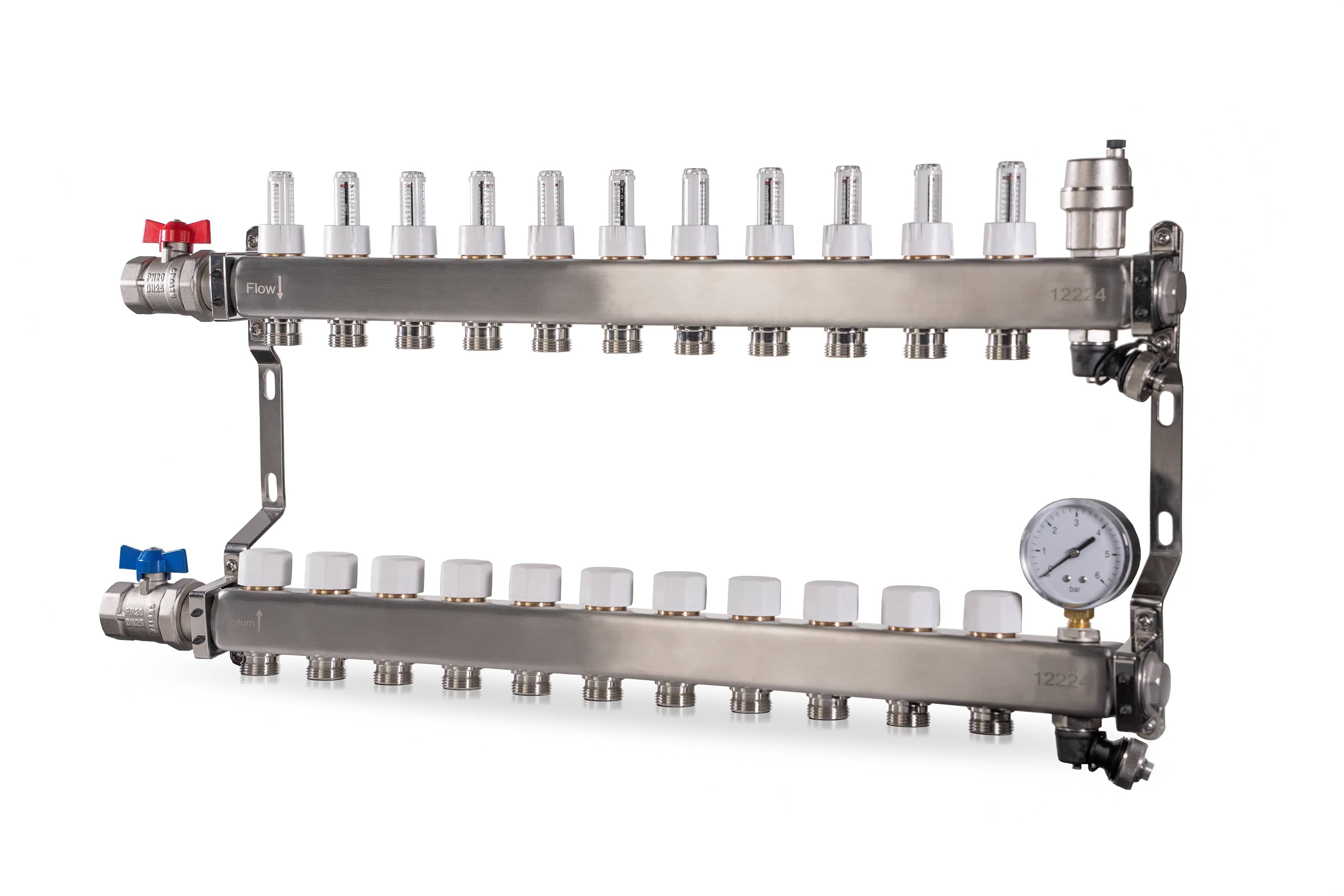 Reliance 11 Port Stainless Steel UFH Manifold – The UFH Group